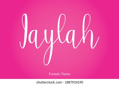 Jaylah Female Name Cursive Calligraphy Text Stock Vector (Royalty Free ...