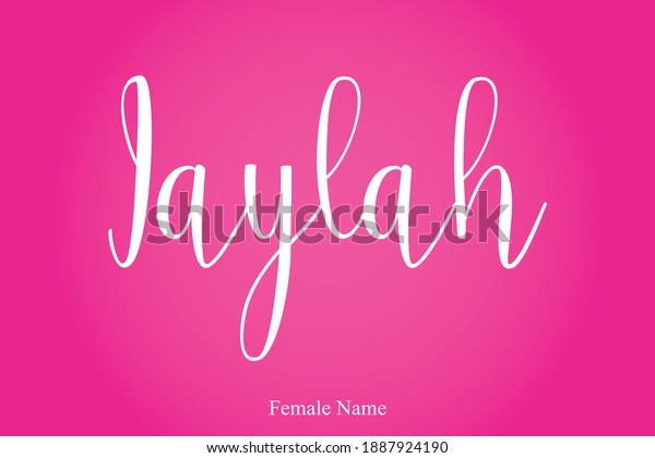 Jaylah Female Name Cursive Calligraphy Text Stock Vector (Royalty Free ...