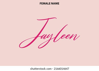 Jayleen Female Name Cursive Calligraphic Text Stock Vector (Royalty ...