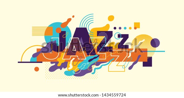 Jazz Banner Design Typography Made Various Stock Vector (Royalty Free ...
