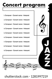 Piano Concert Program Template Cut Out: เวกเตอร์สต็อก (ปลอดค่าลิขสิทธิ์ ...