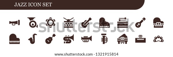 Jazz Icon Set 18 Filled Jazz Stock Vector (Royalty Free) 1321915814 ...