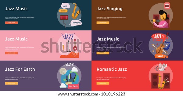 Jazz Music Banner Design Stock Vector (Royalty Free) 1010196223 ...