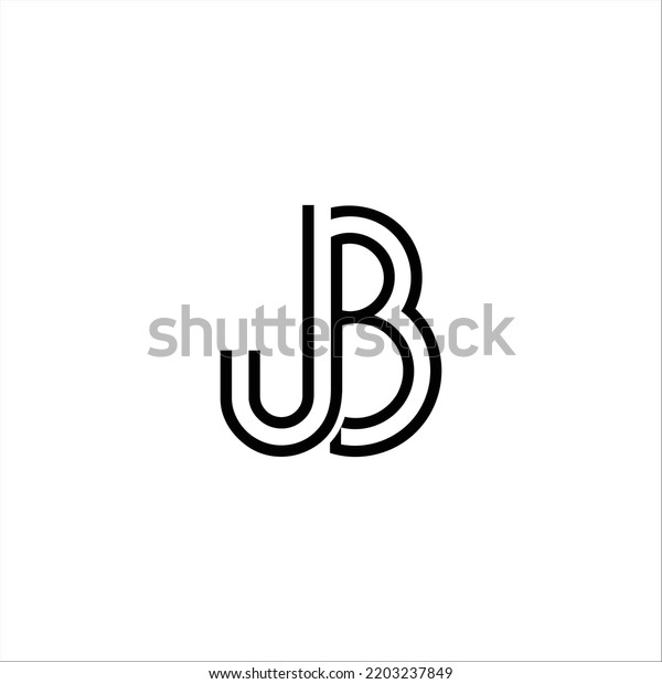 Jb Monogram Logo Design Vector Stock Vector (Royalty Free) 2203237849 ...