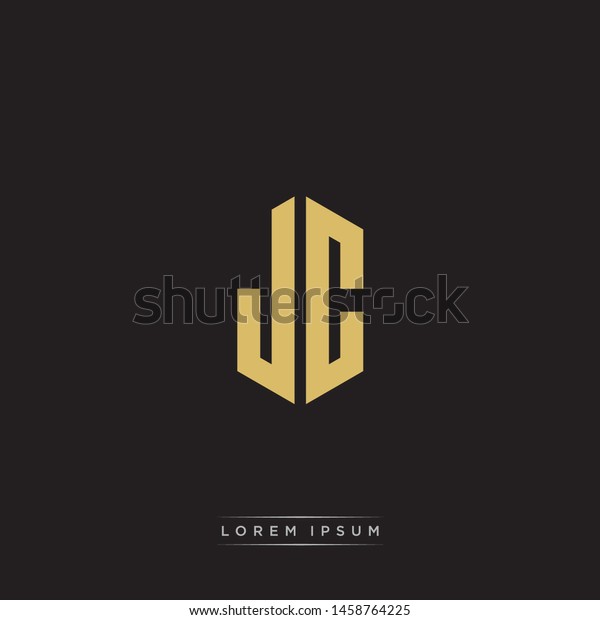 Jc J C Logo Emblem Hexagon: vector de stock (libre de regalías ...