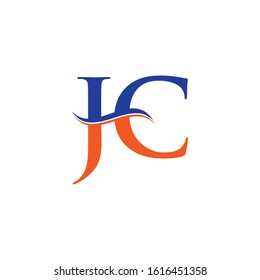 Jc Letter Type Logo Design Blue Stock Vector (Royalty Free) 1616451358 ...