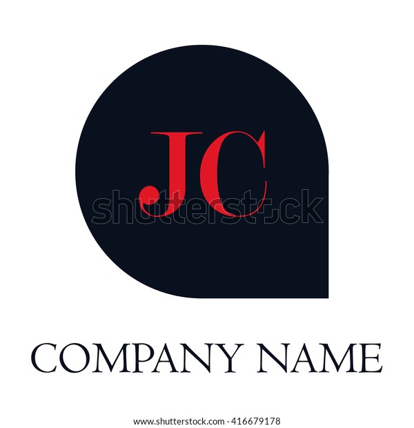 Jc Letters Red Abstract Black Background Stock Vector (Royalty Free ...