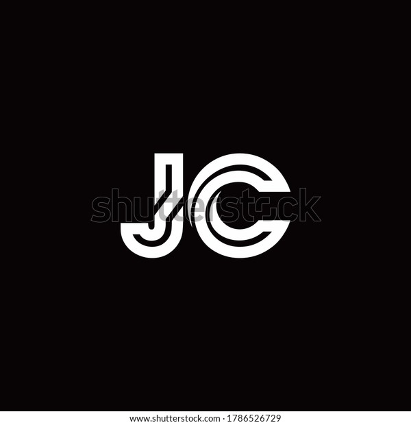 Jc Monogram Logo Abstract Line Design Stock Vector (Royalty Free ...