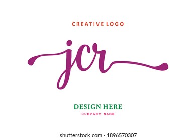 Jcr Lettering Logo Simple Easy Understand Stock Vector (Royalty Free ...