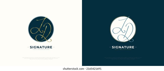 Jd Initial Signature Logo Design Elegant Stock Vector (Royalty Free ...