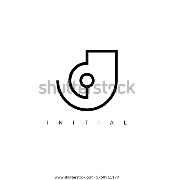 Jd Logo Line Concept Design Stock Vector (Royalty Free) 1768911179 ...