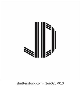 Jd Logo Monogram Outline Style Linked Stock Vector (Royalty Free ...