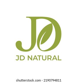 Jd Natural Leaf Logo Design Inspiration Stock Vector (Royalty Free ...