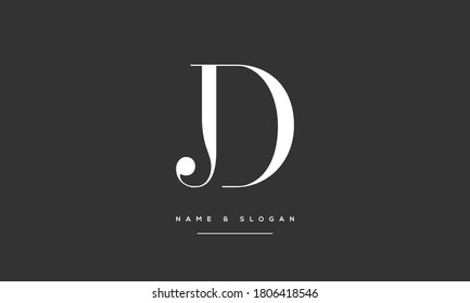 Jddj J D Abstract Letters Logo Stock Vector (Royalty Free) 1806418546 ...