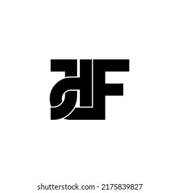 Jdf Typography Letter Monogram Logo Design Stock Vector (Royalty Free ...