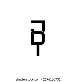 Jdt Typography Letter Monogram Logo Design Stock Vector (Royalty Free ...