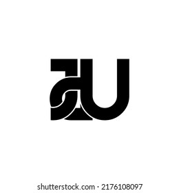 Jdu Typography Letter Monogram Logo Design Stock Vector (Royalty Free ...