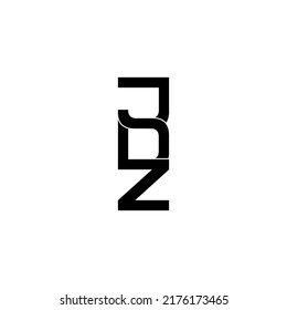 Jdz Typography Letter Monogram Logo Design Stock Vector (Royalty Free ...
