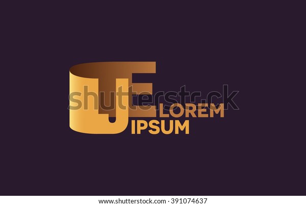 Je Letters Logo J E Letters Stock Vector (Royalty Free) 391074637 ...