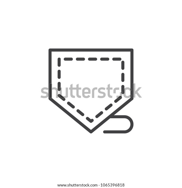 Jeans Pocket Outline Icon Linear Style Stock Vector (Royalty Free ...