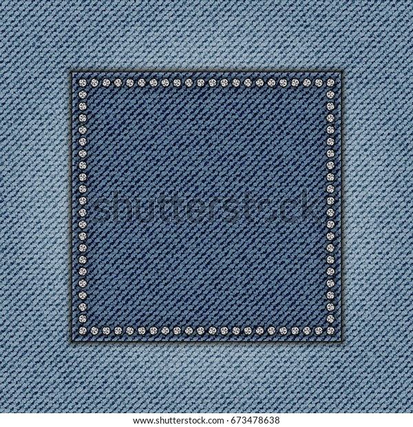 Jeans Square Diamonds On Jeans Background Stock Vector (Royalty Free ...