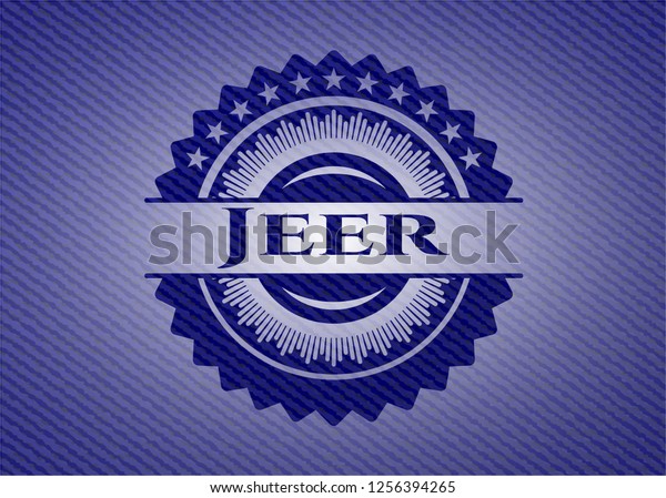 Jeer Emblem Jean Background Stock Vector (Royalty Free) 1256394265 ...