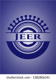 Jeer Emblem Jean Background Vector Illustration Stock Vector (Royalty ...