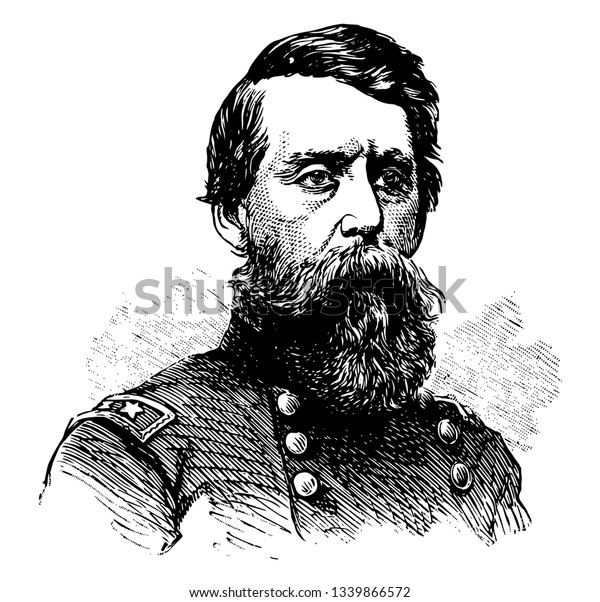 Jefferson C Davis 1828 1879 He Stock Vector (Royalty Free) 1339866572