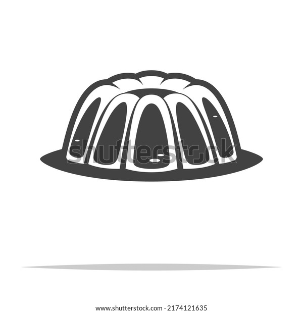 Icono de pudding de gelatina vector: vector de stock (libre de regalías ...