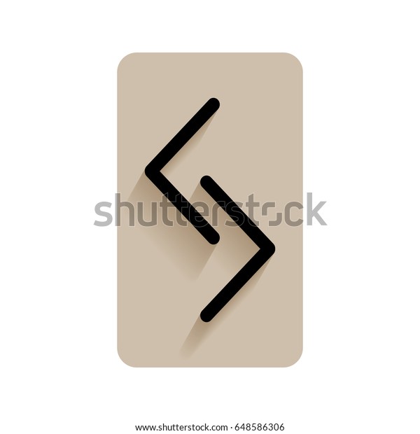 Jera Runic Alphabet Letters Flat Icon Stock Vector (Royalty Free ...