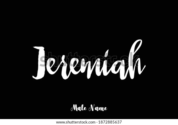 Jeremiahmale Name Bold Cursive Calligraphy Typeface Stock Vector ...