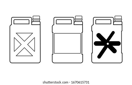 Jerry Cans Icon Vector Illustration Sign Stock Vector (Royalty Free ...