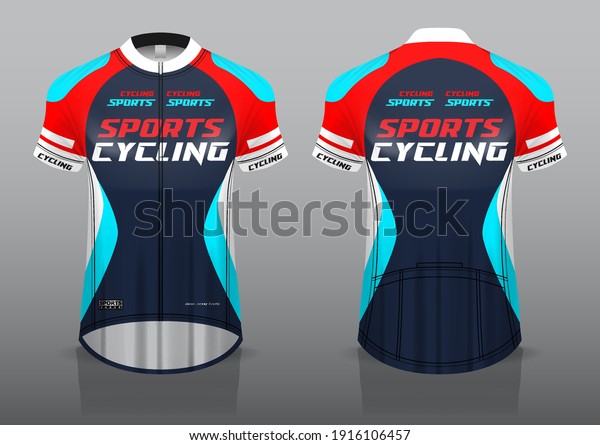 jersey design for cycling, front and back view, fancy uniform and easy ...