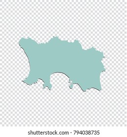 Jersey Map High Detailed Pastel Color: เวกเตอร์สต็อก (ปลอดค่าลิขสิทธิ์ ...