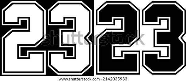 Jersey número 23 para diseño de: vector de stock (libre de regalías ...