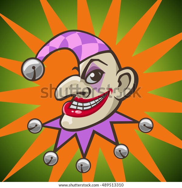 Jester Head Smiling Vector Illustration Stock Vector (Royalty Free ...