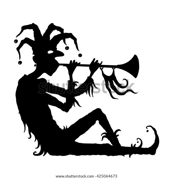 Jester Silhouette Vector Isolated Illustration Tattoo: stockvector ... Jester Silhouette Vector Isolated Illustration Tattoo: stockvector ...