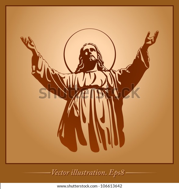 Jesus Christ Blessing Christianity Stock Vector (Royalty Free) 106613642