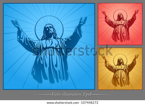 Jesus Christ Blessing Christianity Stock Vector (Royalty Free ...
