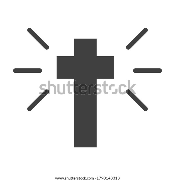 Jesus Christ Cross Icon Vector Stock Vector (Royalty Free) 1790143313 ...