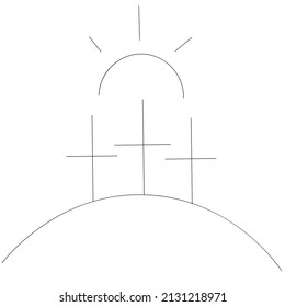 Jesus Christ Cross Line Drawing Vector Stock Vector (Royalty Free ...