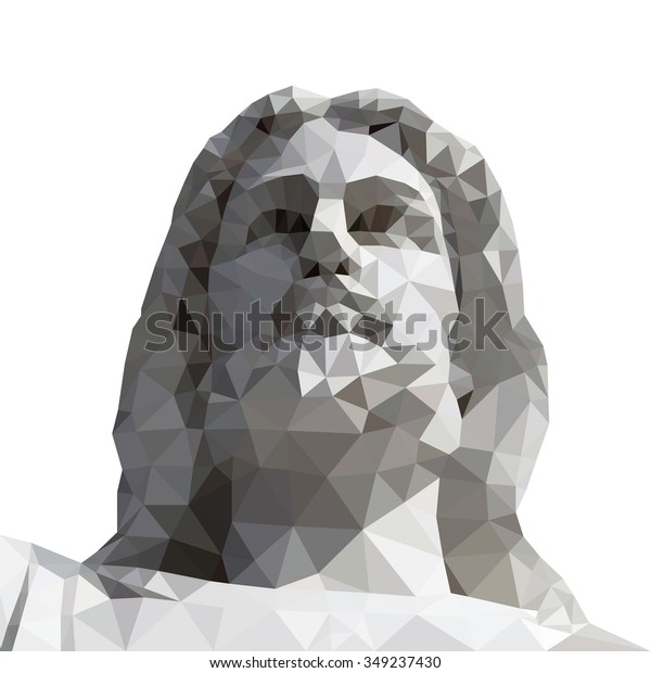 Jesus Christ Low Poly Vector Illustration Stock Vector (Royalty Free ...