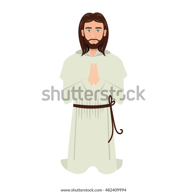Jesus Christ Man Cartoon Stock Vector (Royalty Free) 482409994 ...