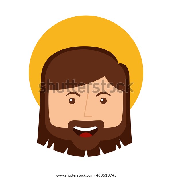 Jesus Christ Man Icon Vector Isolated Stock Vector (Royalty Free ...
