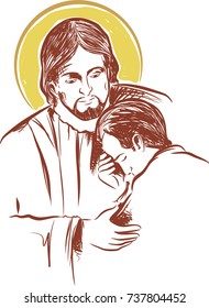 Jesus Christ Merciful Stock Vector (Royalty Free) 737804452 | Shutterstock
