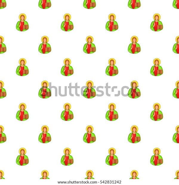 Jesus Christ Pattern Cartoon Illustration Jesus Stock Vector (Royalty ...