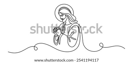 Jesus Outline Drawing | Free download on ClipArtMag