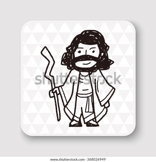 Jesus Doodle Stock Vector (Royalty Free) 368026949 | Shutterstock