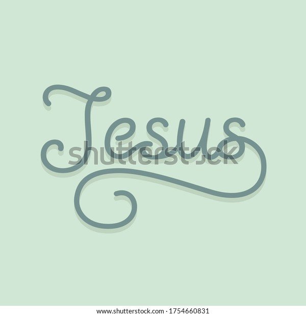 Jesus Font Custom Word Typography Stock Vector (Royalty Free ...