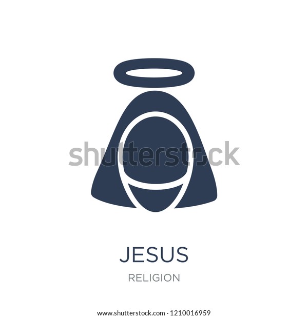 Jesus Icon Trendy Flat Vector Jesus Stock Vector (Royalty Free ...